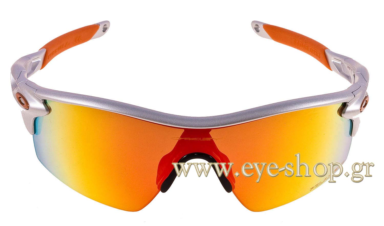 Oakley Radarlock 9182 07 Silver - Fire Iridium Polarized | Sport Γυαλιά ...