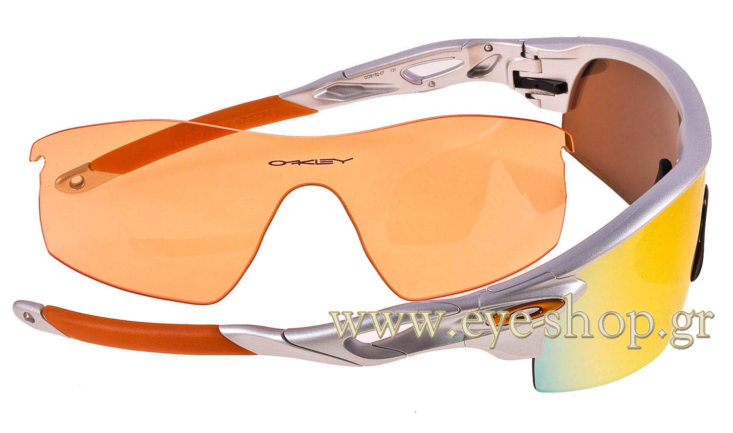 Oakley Radarlock 9182 07 Silver - Fire Iridium Polarized | Sport Γυαλιά ...