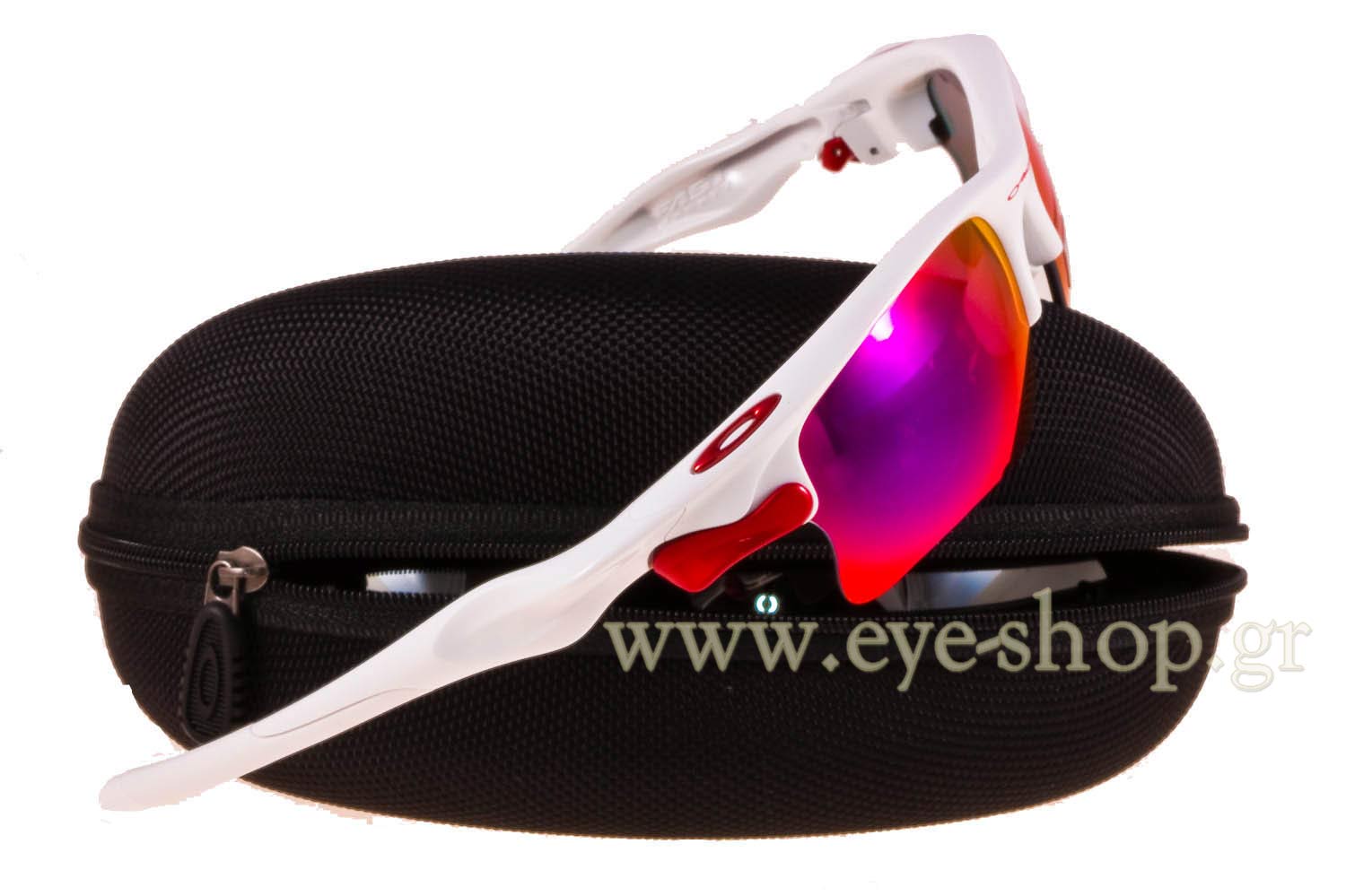 Oakley Fast Jacket XL 9156 22 White - Red Iridium Polarized-Black ...
