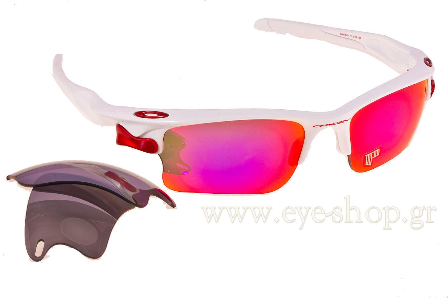 Oakley Fast Jacket XL 9156 22 White - Red Iridium Polarized-Black ...